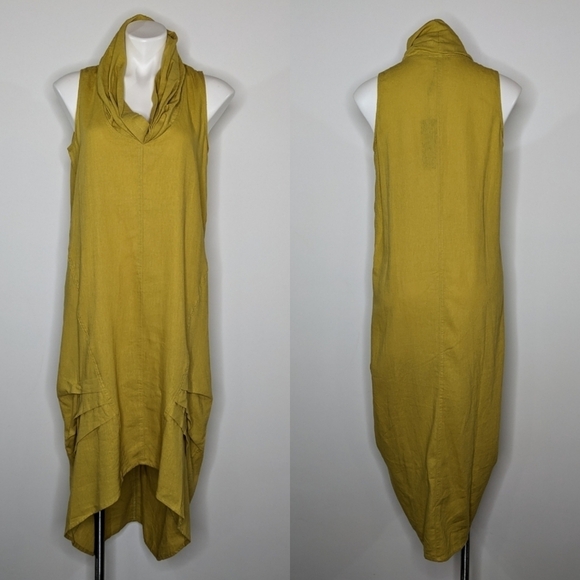 For Cynthia | Dresses | Nwt For Cynthia Mustard Yellow Linen Blend ...